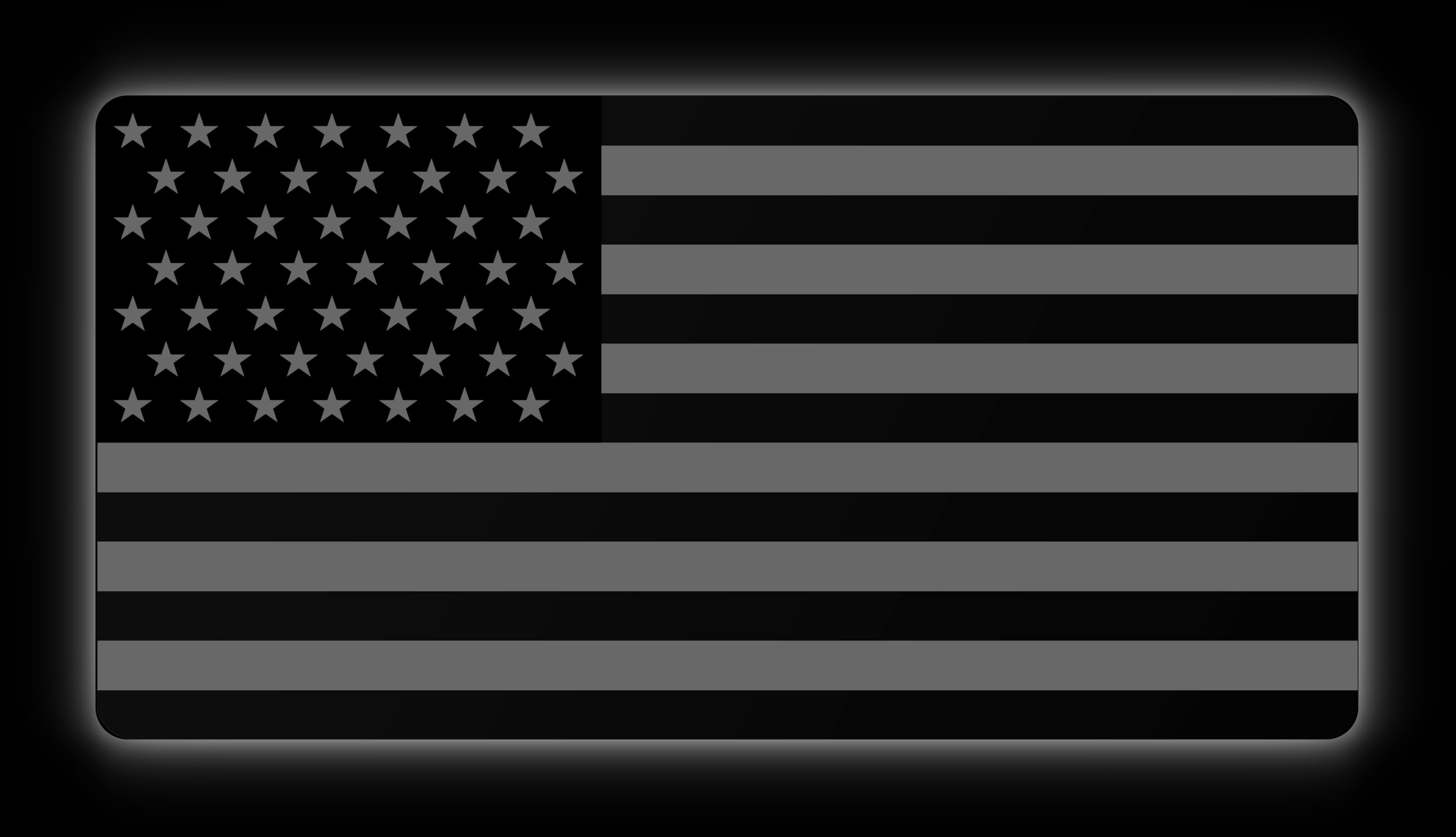 Black & Grey American Flag – covermyplate